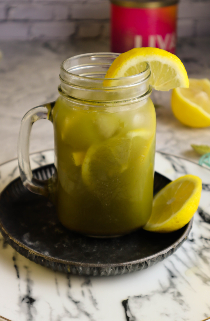 Homemade Iced Matcha Green Tea Lemonade Recipe