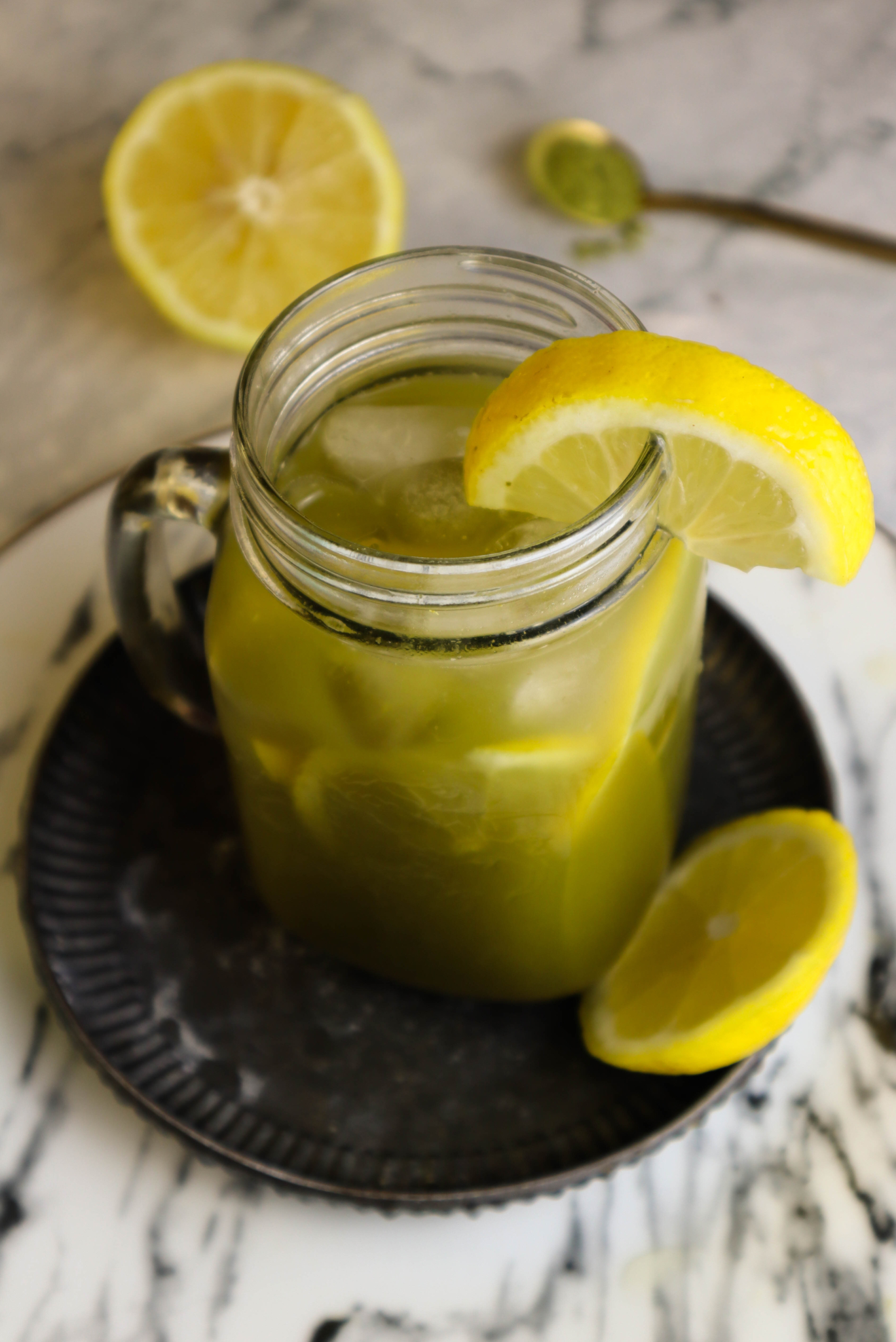 Homemade Iced Matcha Green Tea Lemonade Recipe