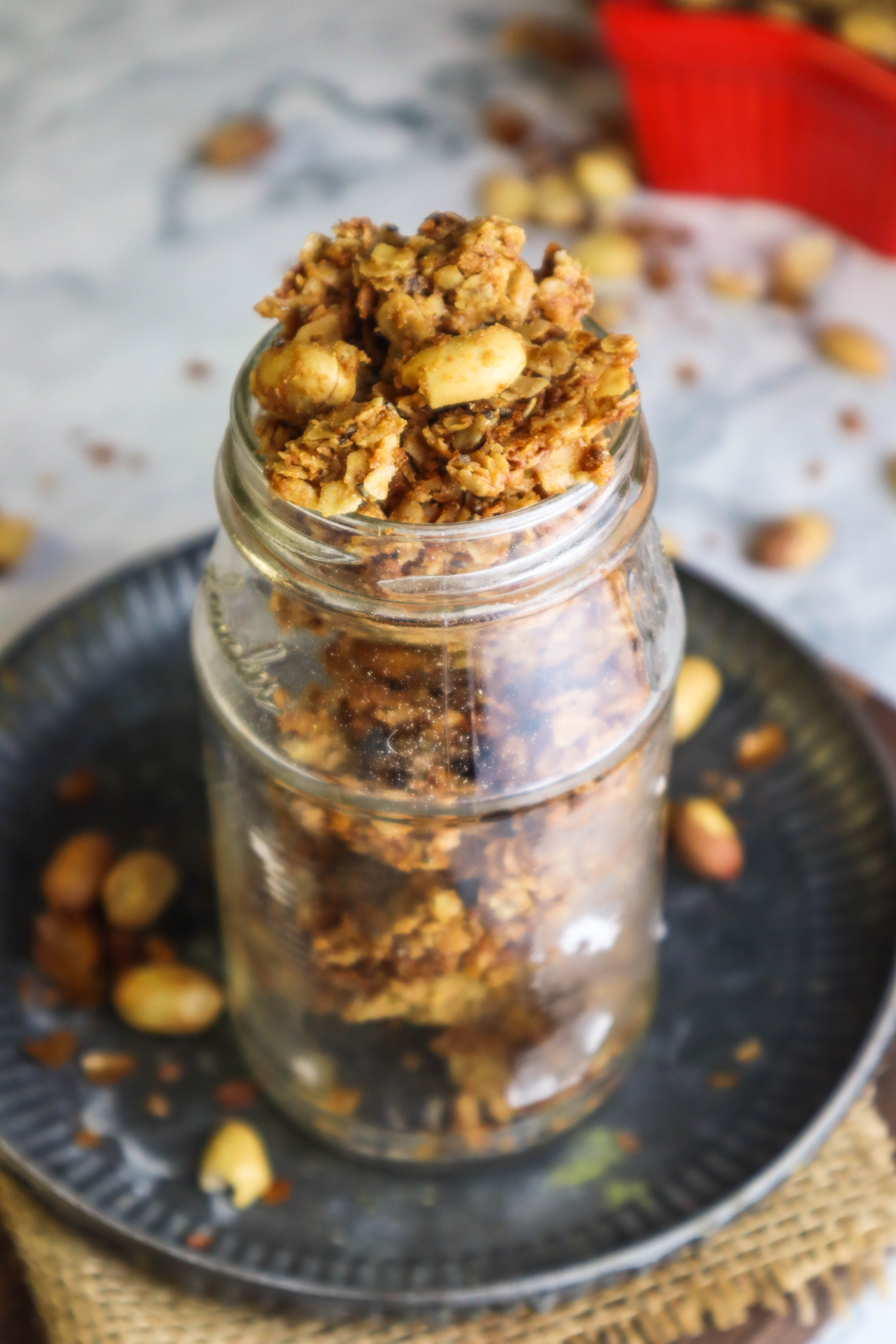 Vegan Chunky Peanut Butter Granola Recipe (Gluten-Free)