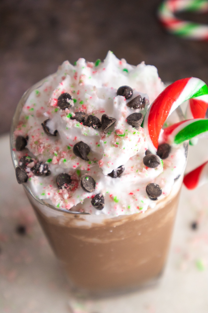 Homemade Starbucks Peppermint Mocha Frappuccino