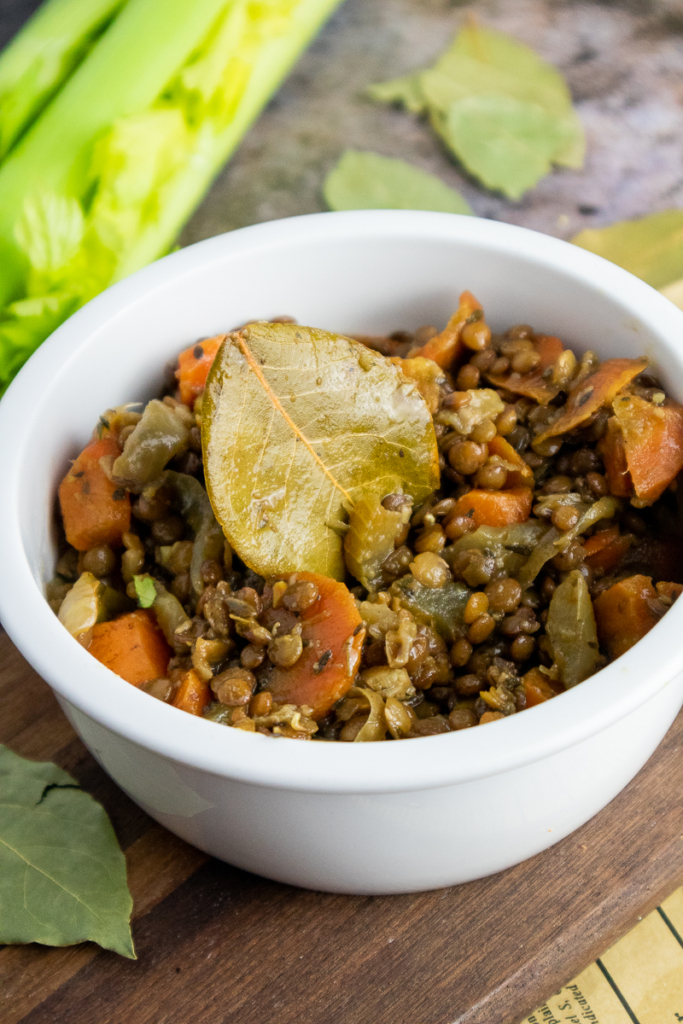 French Braised Lentils with Thyme Recipe