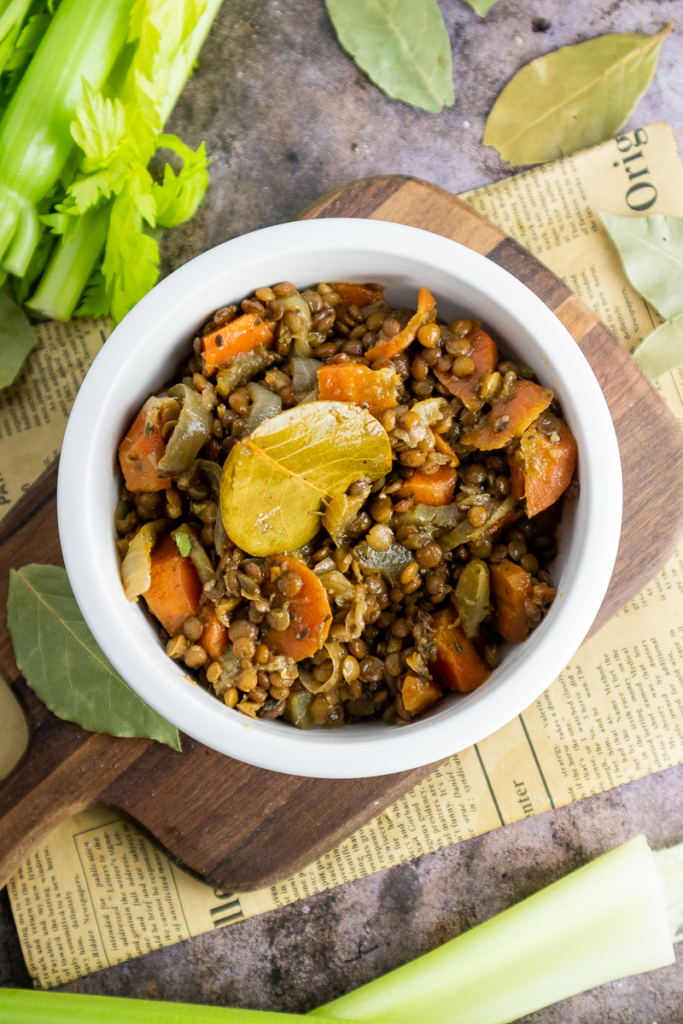 French Braised Lentils with Thyme Recipe