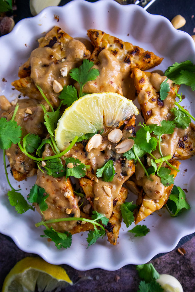 Vegan Sautéed Peanut Satay Tempeh Recipe