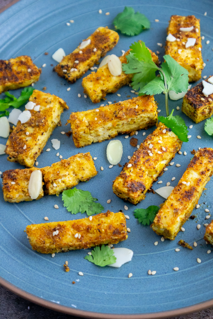 Crispy Vegan Pan-Fried Tofu Cheese Sticks Recipe